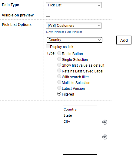 Workspace Picklists - One Picklist field, multiple filters - Autodesk Community
