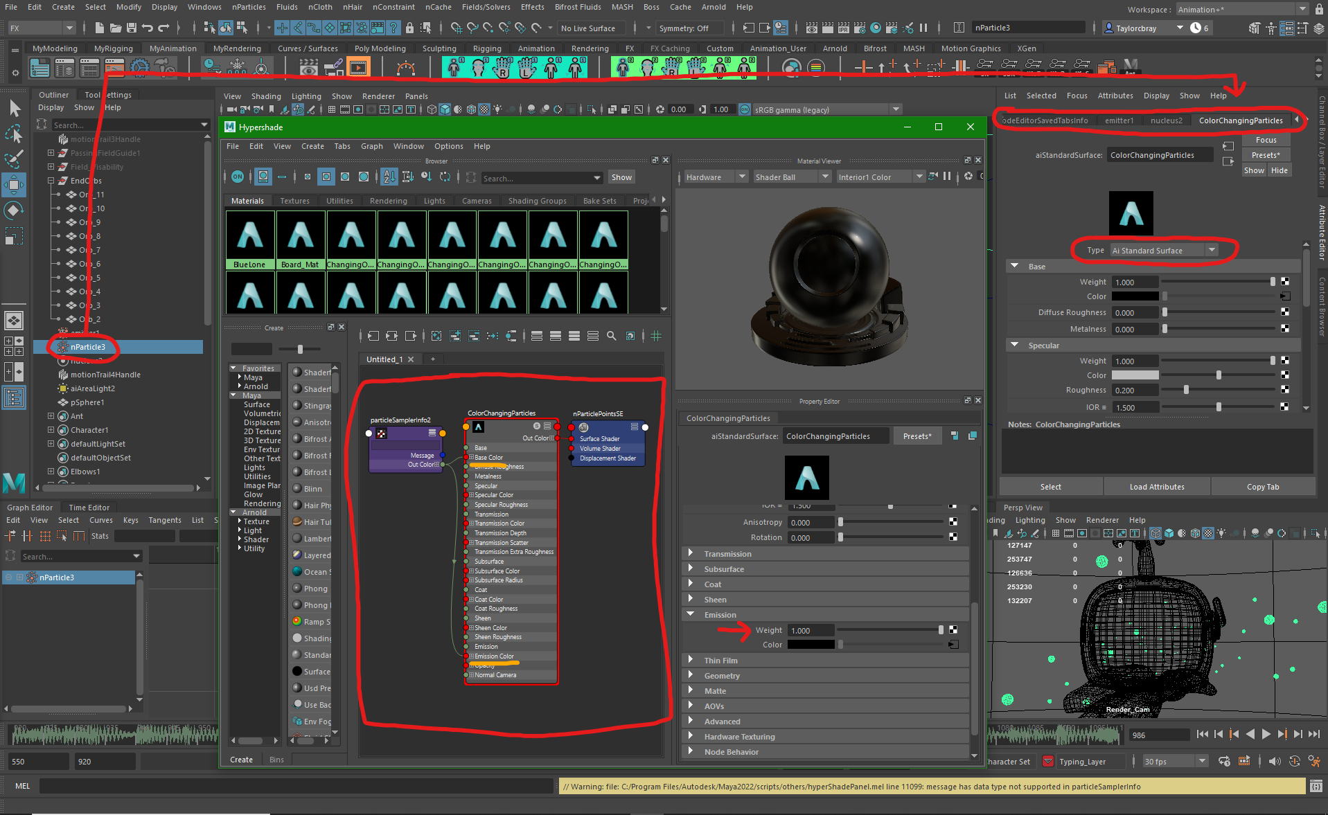 Solved: How to give nParticle Color Emission? - Autodesk Community