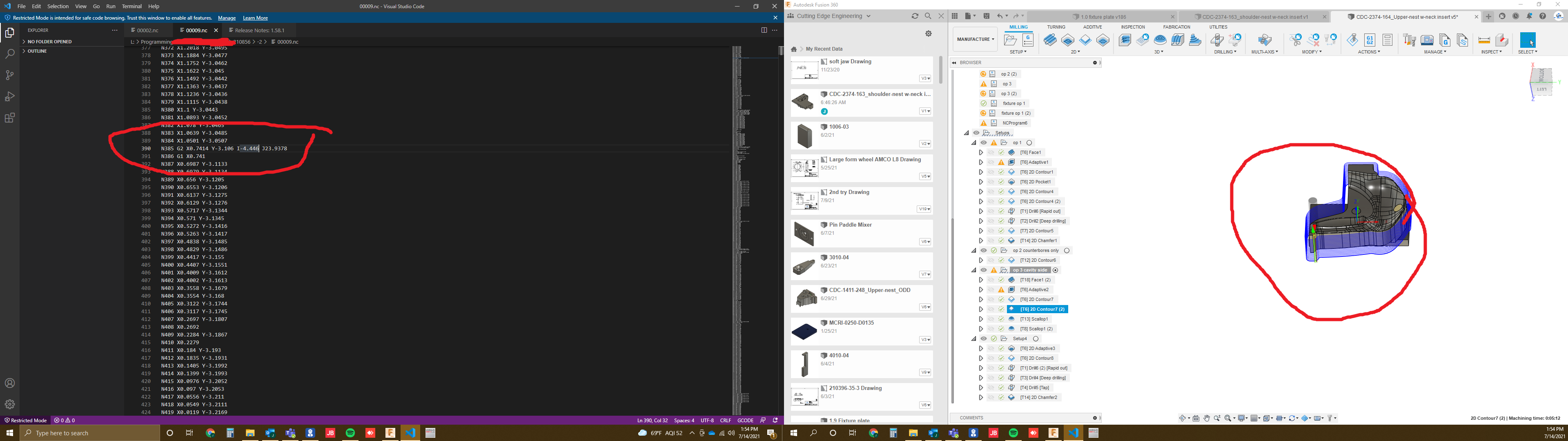 Help with milltronics generic post giving large radius in middle of programming - Autodesk Community