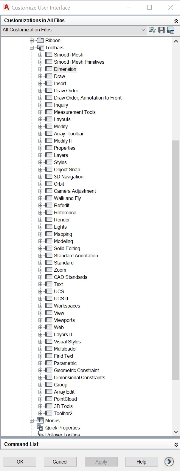 Missing Toolbars Autodesk Community