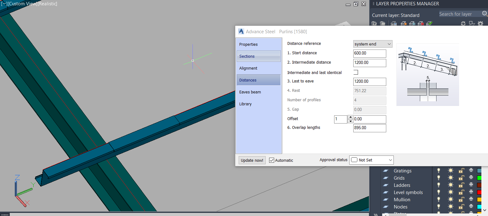 Purlin Overlap Problem In End Span - Autodesk Community