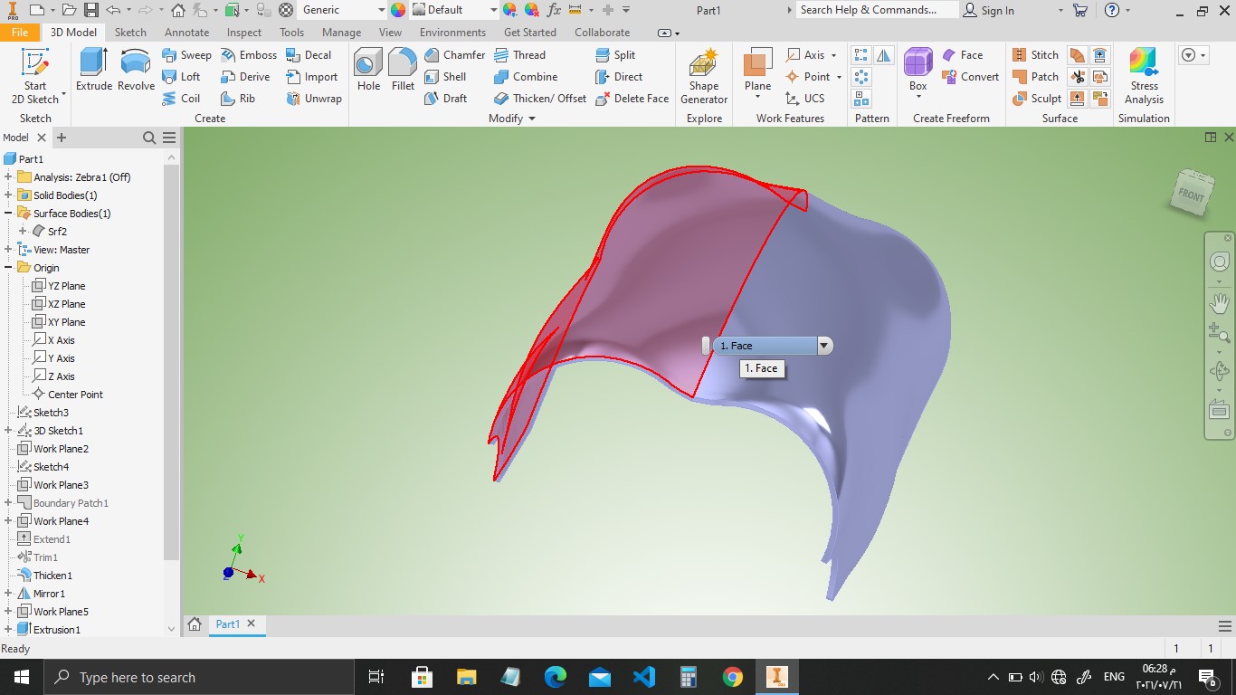 Solved: combine two faces - Autodesk Community