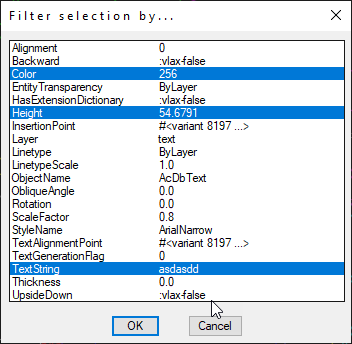 Solved: 3 Filter selection Text Objects - Autodesk Community