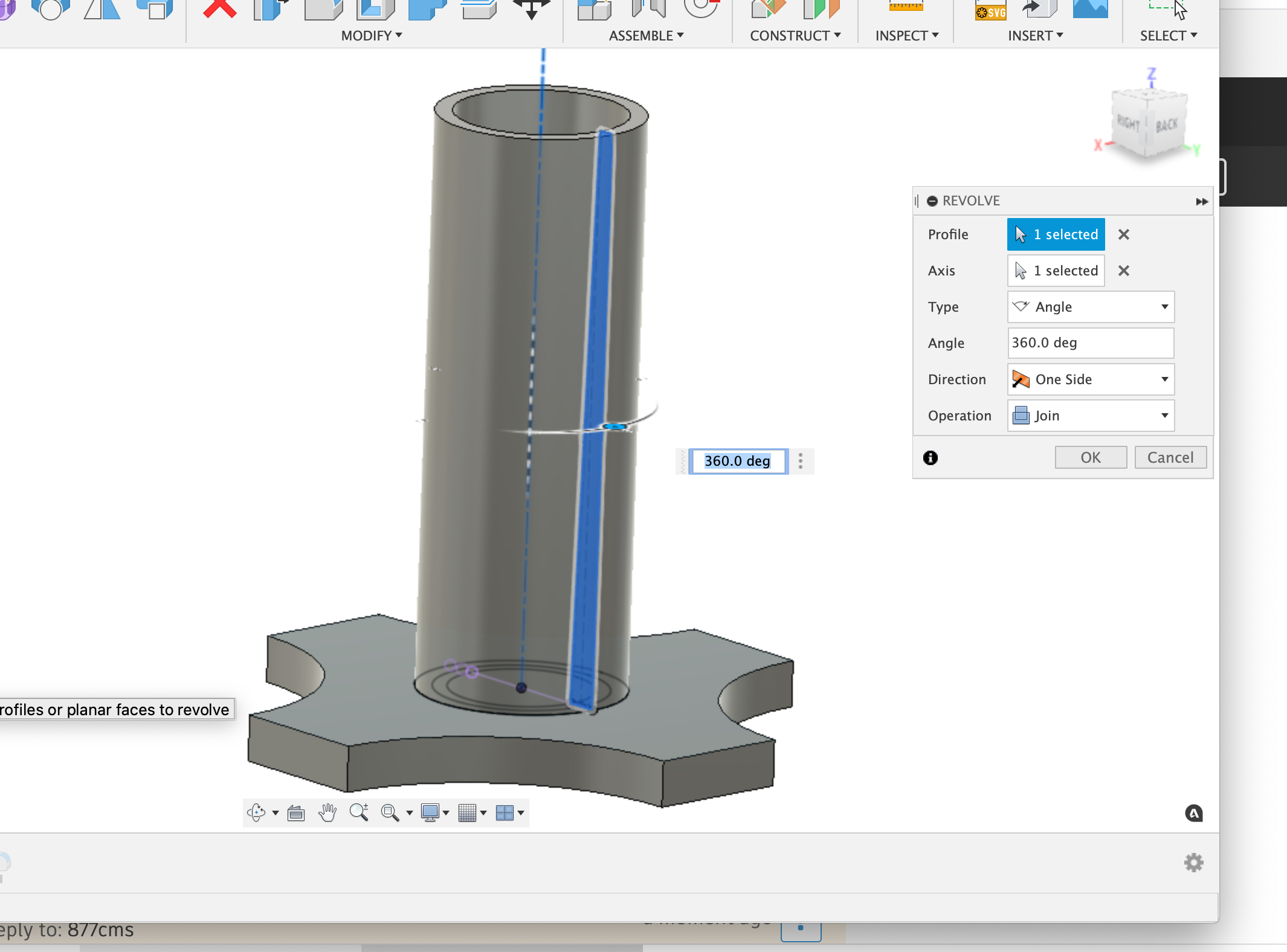 Solved: Creating internal tapered tube (f3d attached) - Autodesk Community