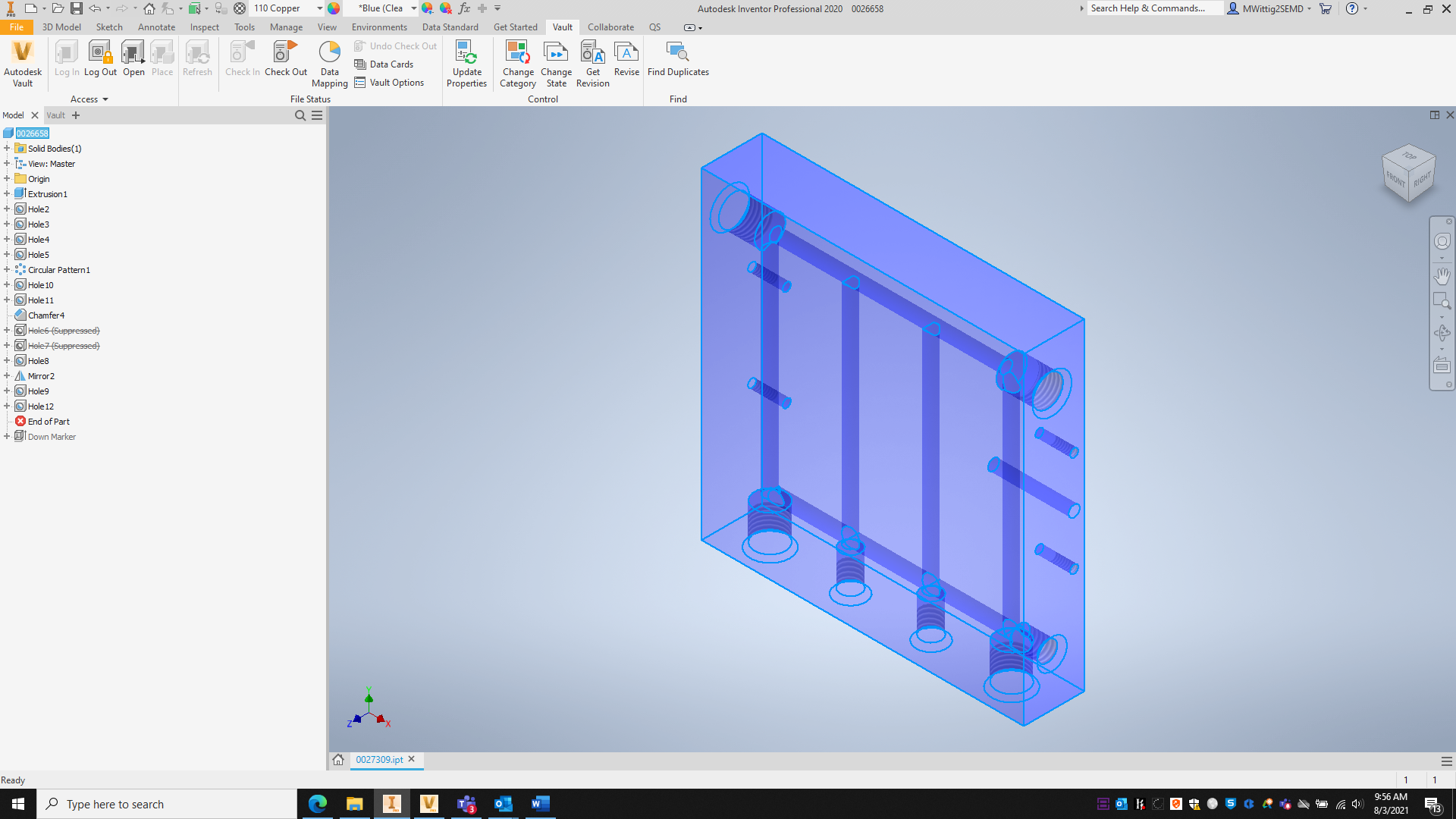 a checkbox in the options menu to set the top of the model tree and ...