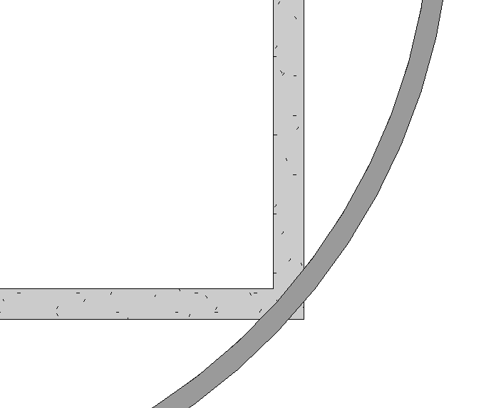 Beam intersecting at 90 near circular wall. Unable to cut extra beam ...