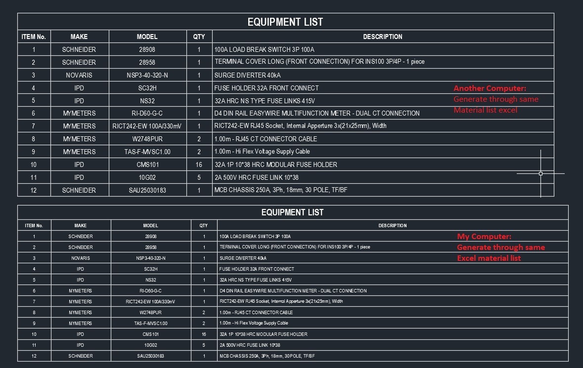 Data link table - Autodesk Community