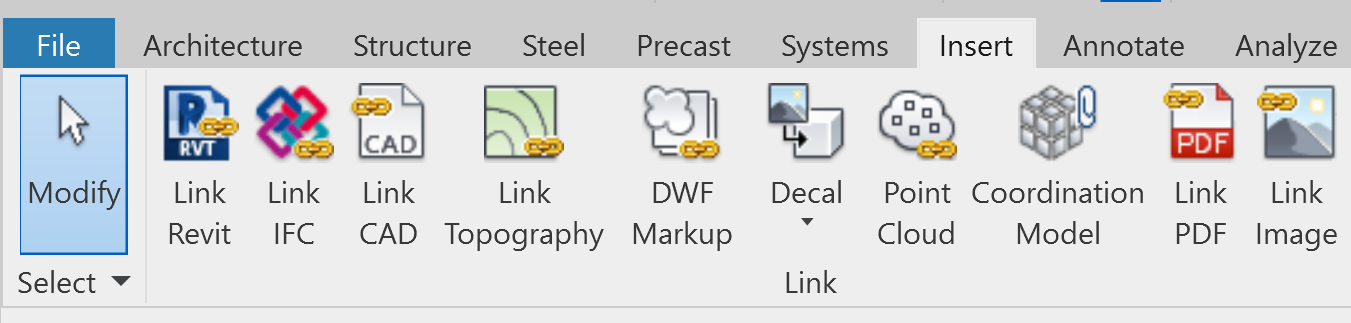 Load Project or IFC same as family - Autodesk Community