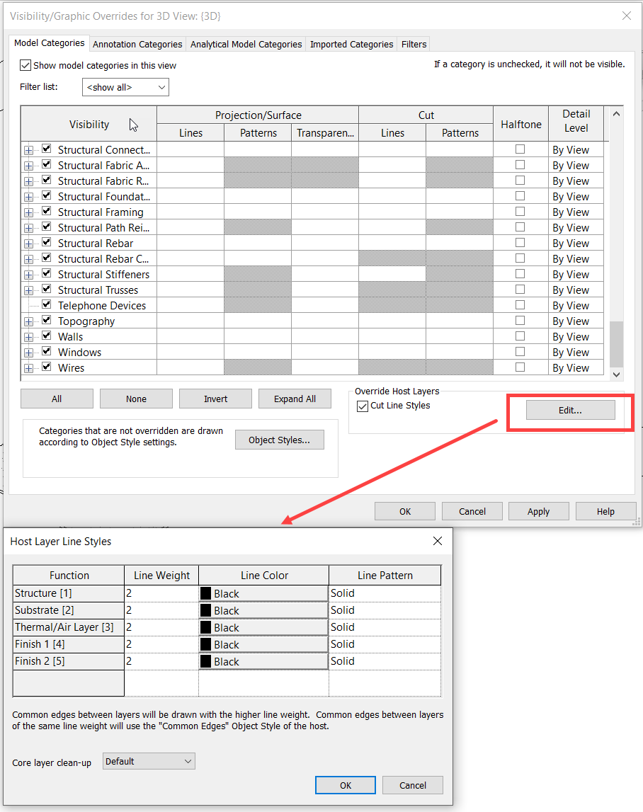 Solved: Assigning different lineweights to thw layers of a wall - Autodesk Community