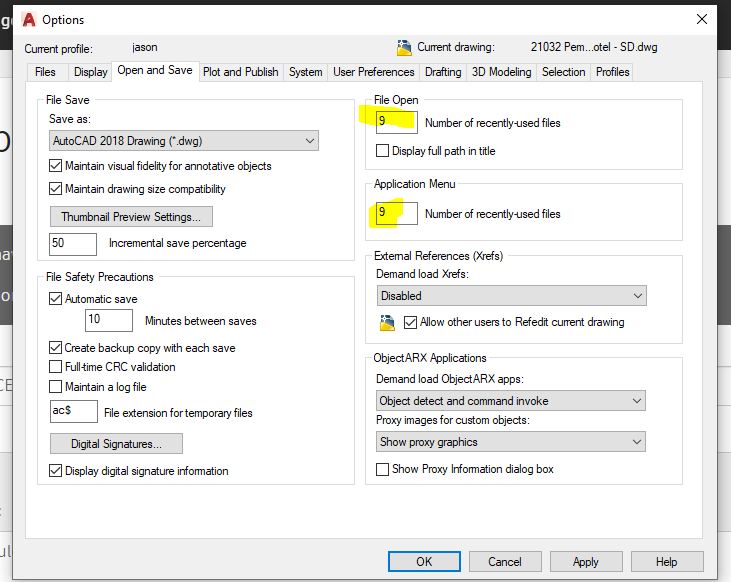 RECENT FILE - NEVER SHOWS THE LAST FILE/FEW OPEN (FEW) - Autodesk Community