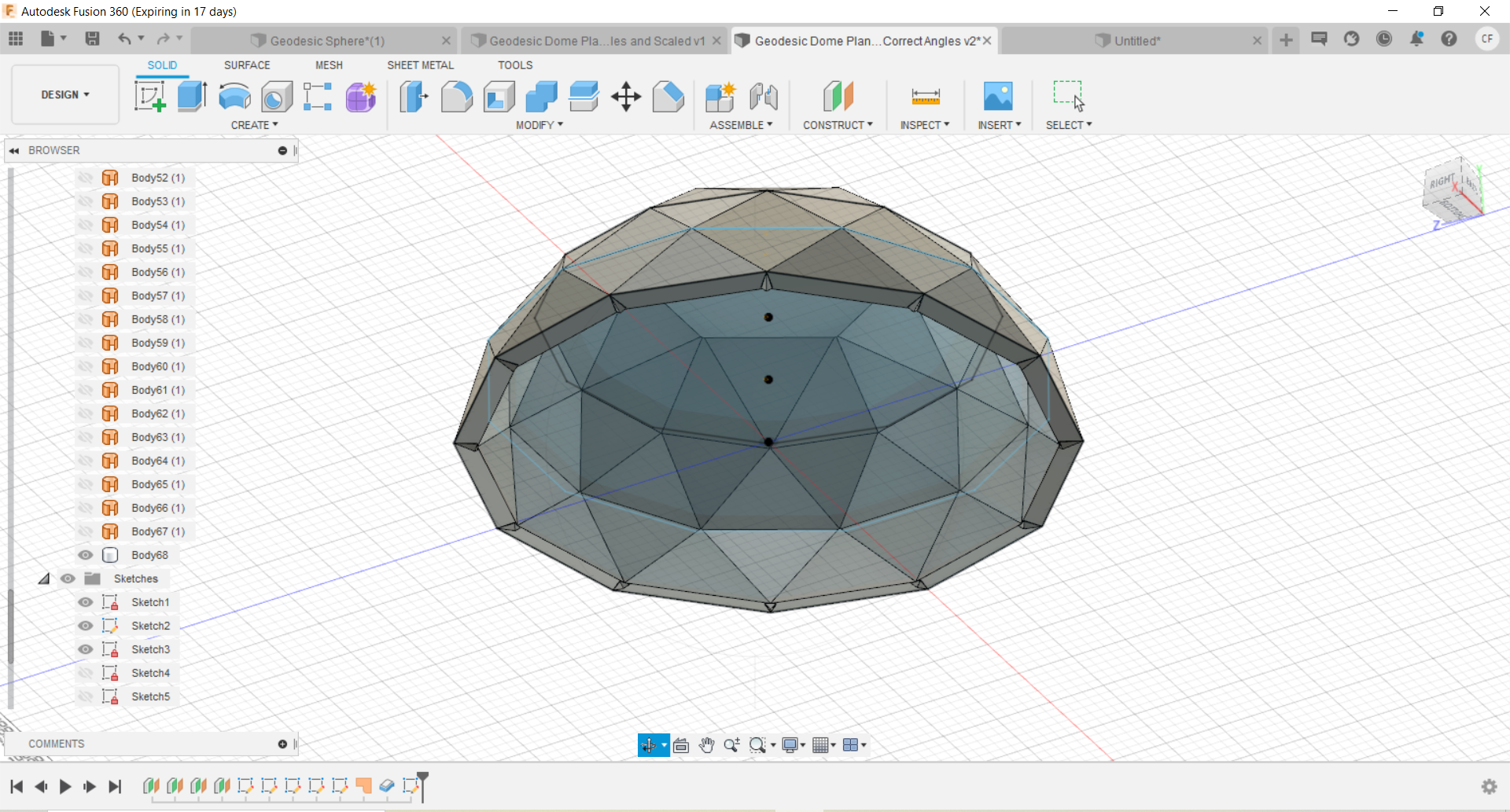 Solved: Geodesic Dome Structural Details (Shell Command) - Autodesk ...