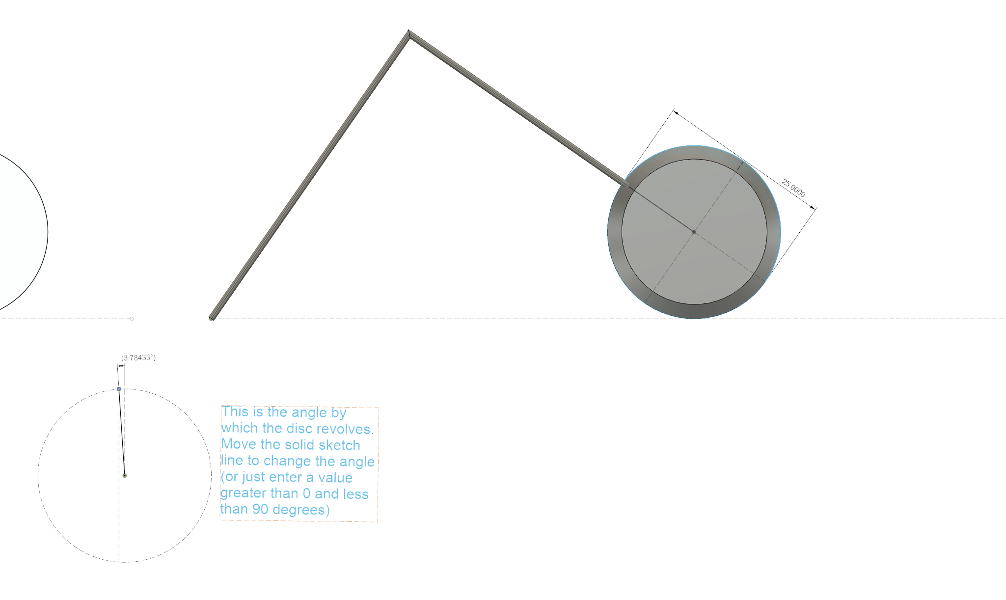 Ideas for modeling motion of disc revolving on angled axis while ...