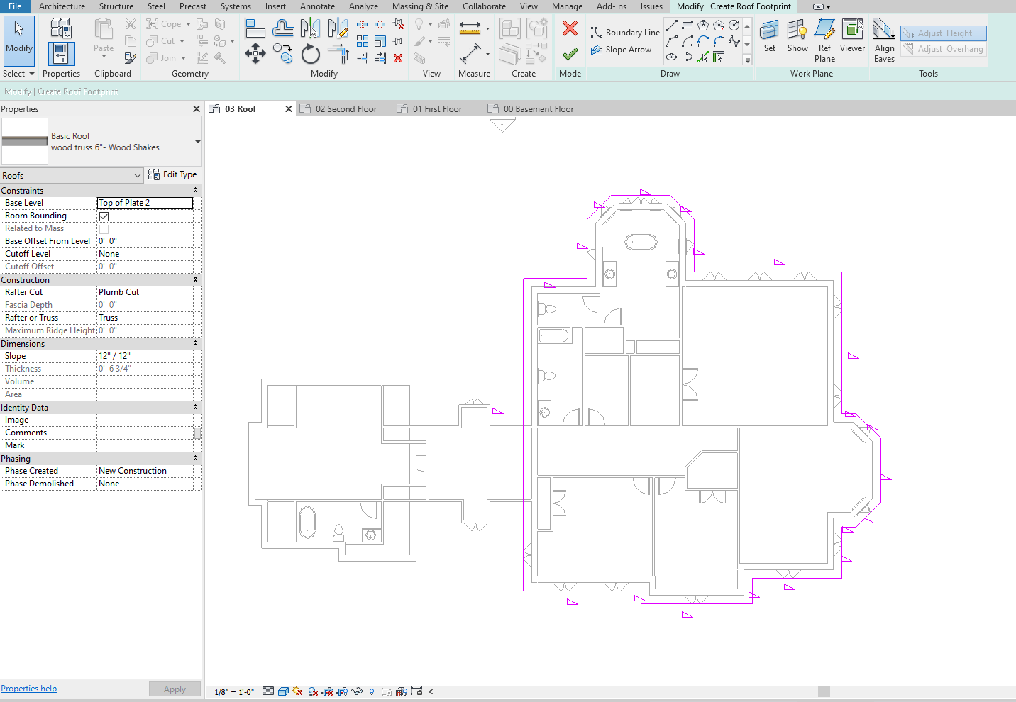 "Can't make footprint roof" error when trying to add roof. REVIT 2022 ...