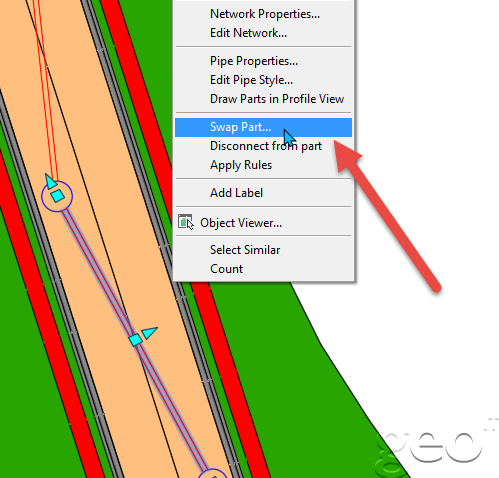 Pipe and pipe structure information when selected from profile view ...