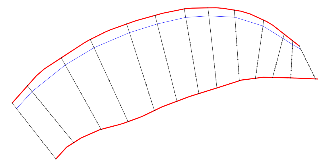 Solved: Equally spaced polylines between two selected polylines ...