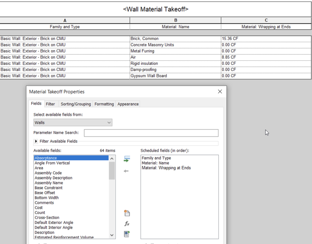 Solved: how to calclate wall wrapping material in revit schedule? - Autodesk Community