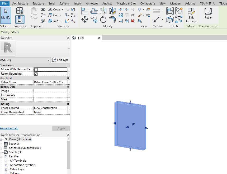 Solved: In-place Wall (Extrusion) info is not being updated! - Autodesk Community