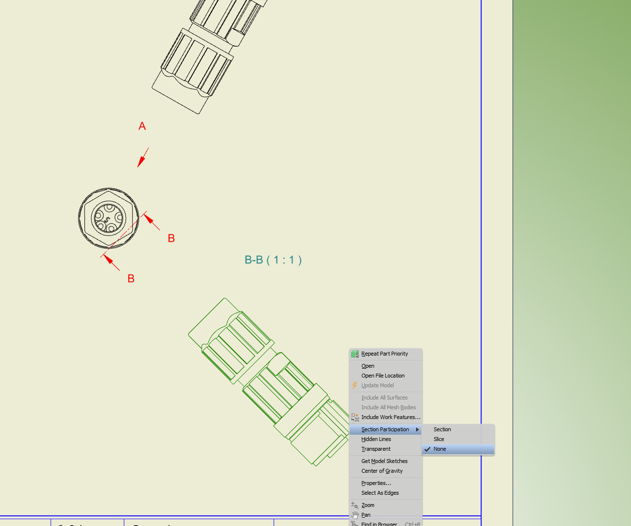 Solved: Drawing - Auxiliary view without any straight edge in parent view - Autodesk Community