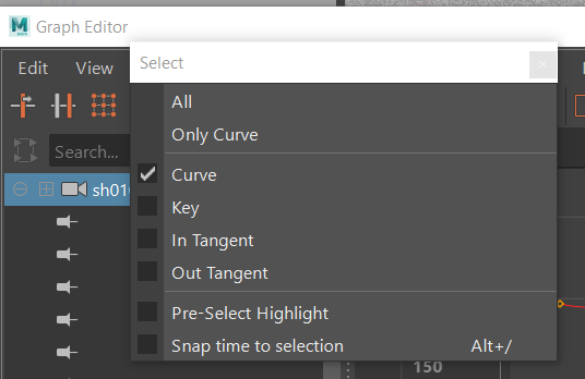 Graph Editor always opens with Curve selection enabled ONLY - Autodesk ...