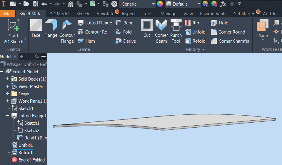 Solved: Unfold works, Refold not - Autodesk Community