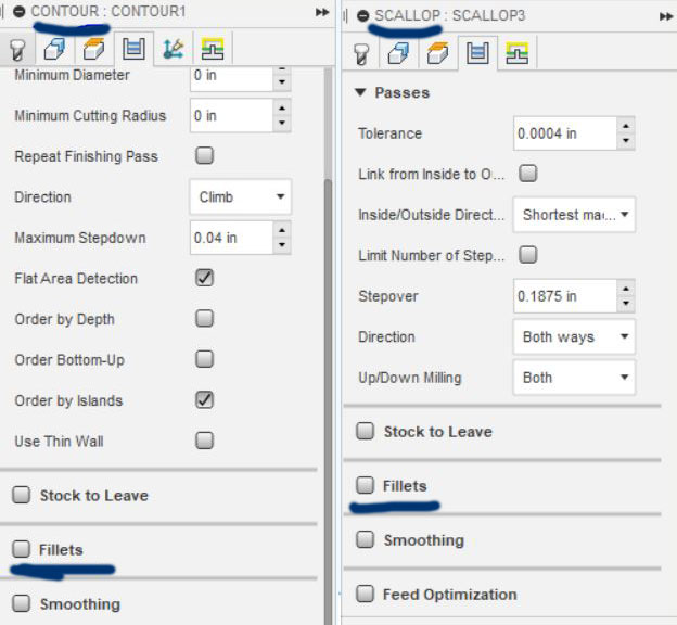 Solved: What does the fillets option/checkbox do? - Autodesk Community