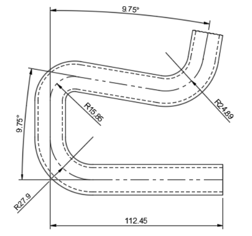 Dimensioning to tube or pipe "center line radius" (CLR) - Autodesk ...