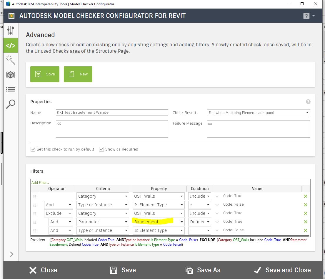 Setup Model Checker Abfragen - Autodesk Community