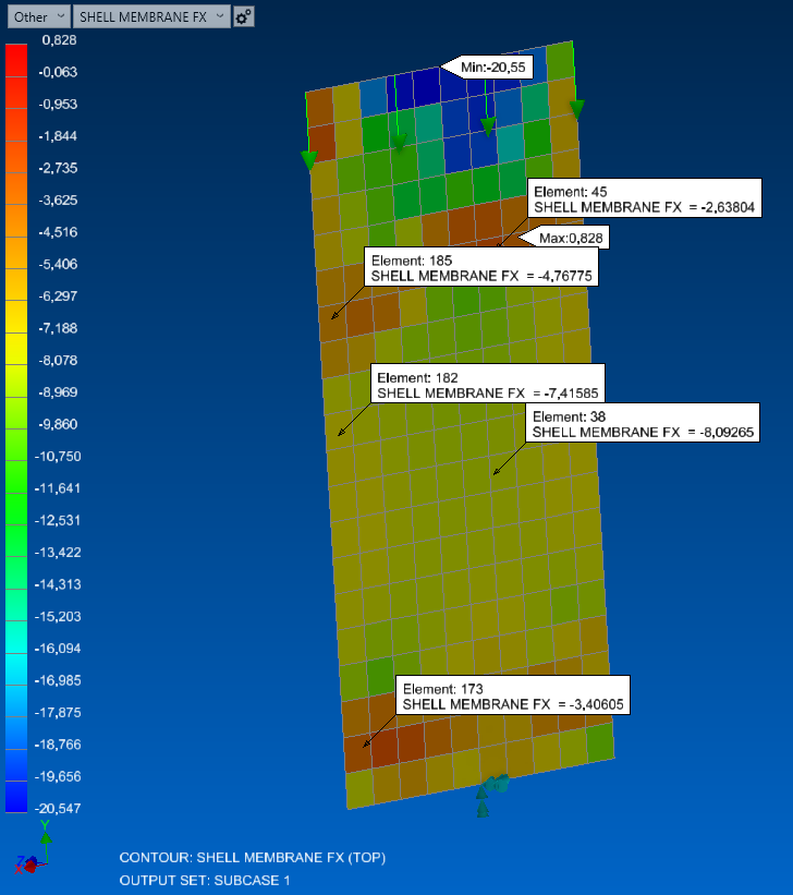 To obtain a force in an element using shell-membrane force. - Autodesk ...