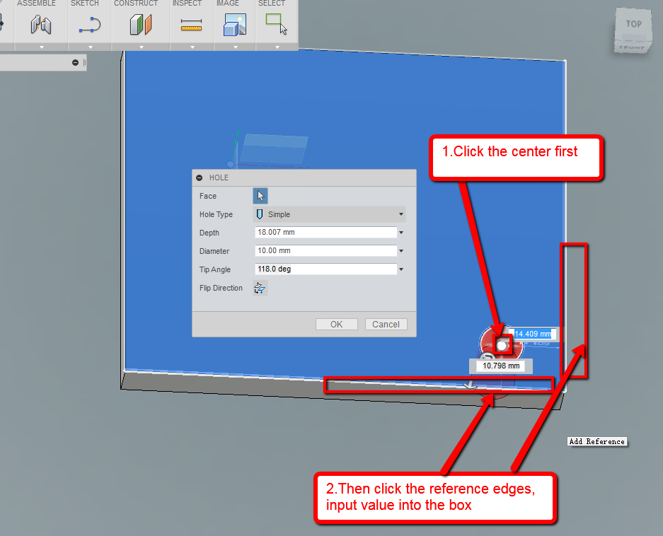 Solved: Create a hole at specific point on an object - Autodesk Community