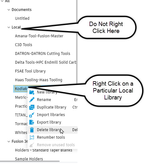 Solved: Deleting a local tool library - Autodesk Community