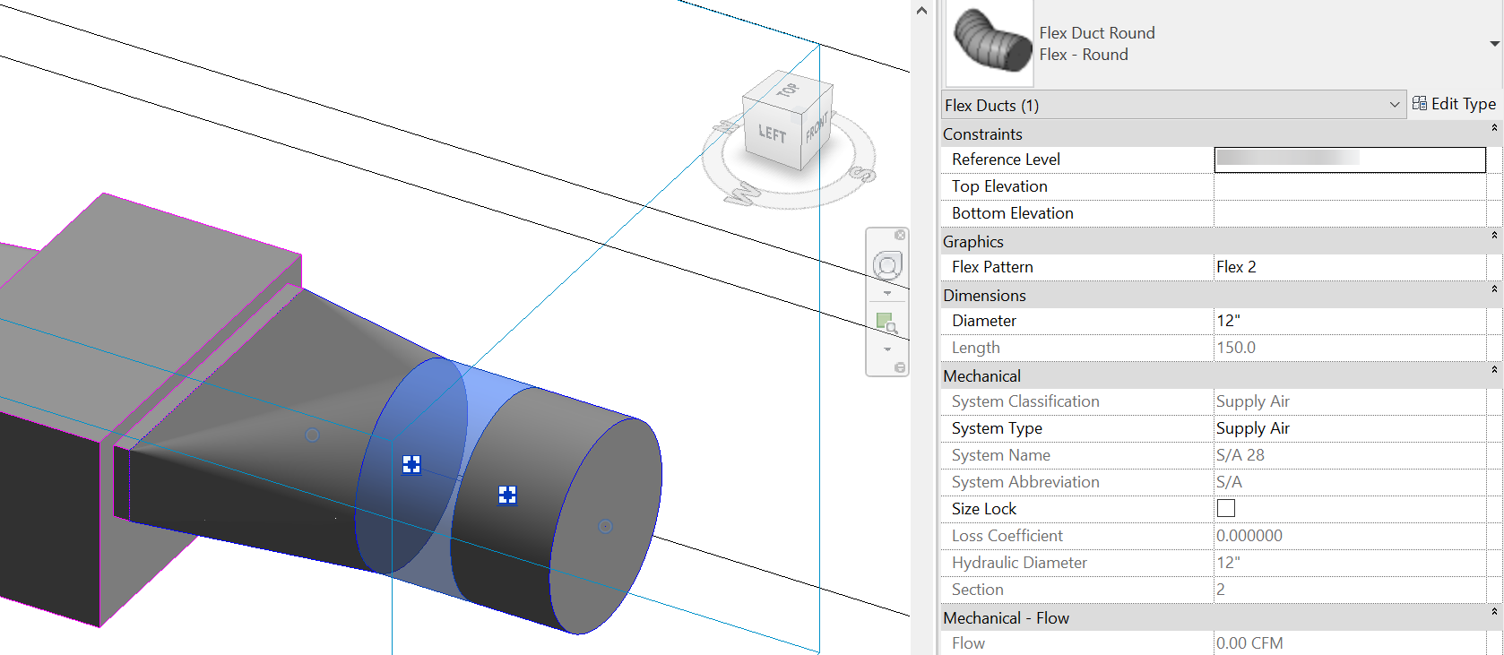 Fix display of small lengths of flex duct - Autodesk Community