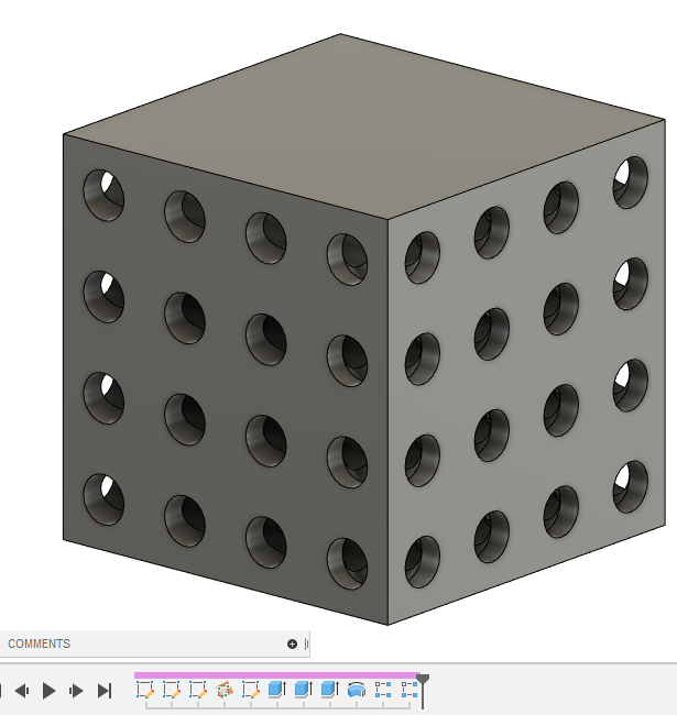 Solved: I need to generate a cube with uniform spherical holes ...
