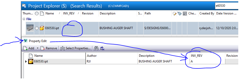 Vault property not showing in browser but there if "Edit Property" - Autodesk Community
