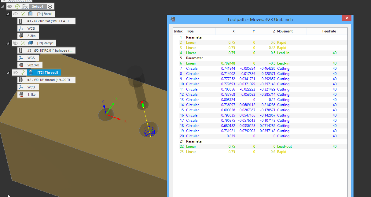 Any Generic post doesn't support IJK arc output for Tapered Thread ...