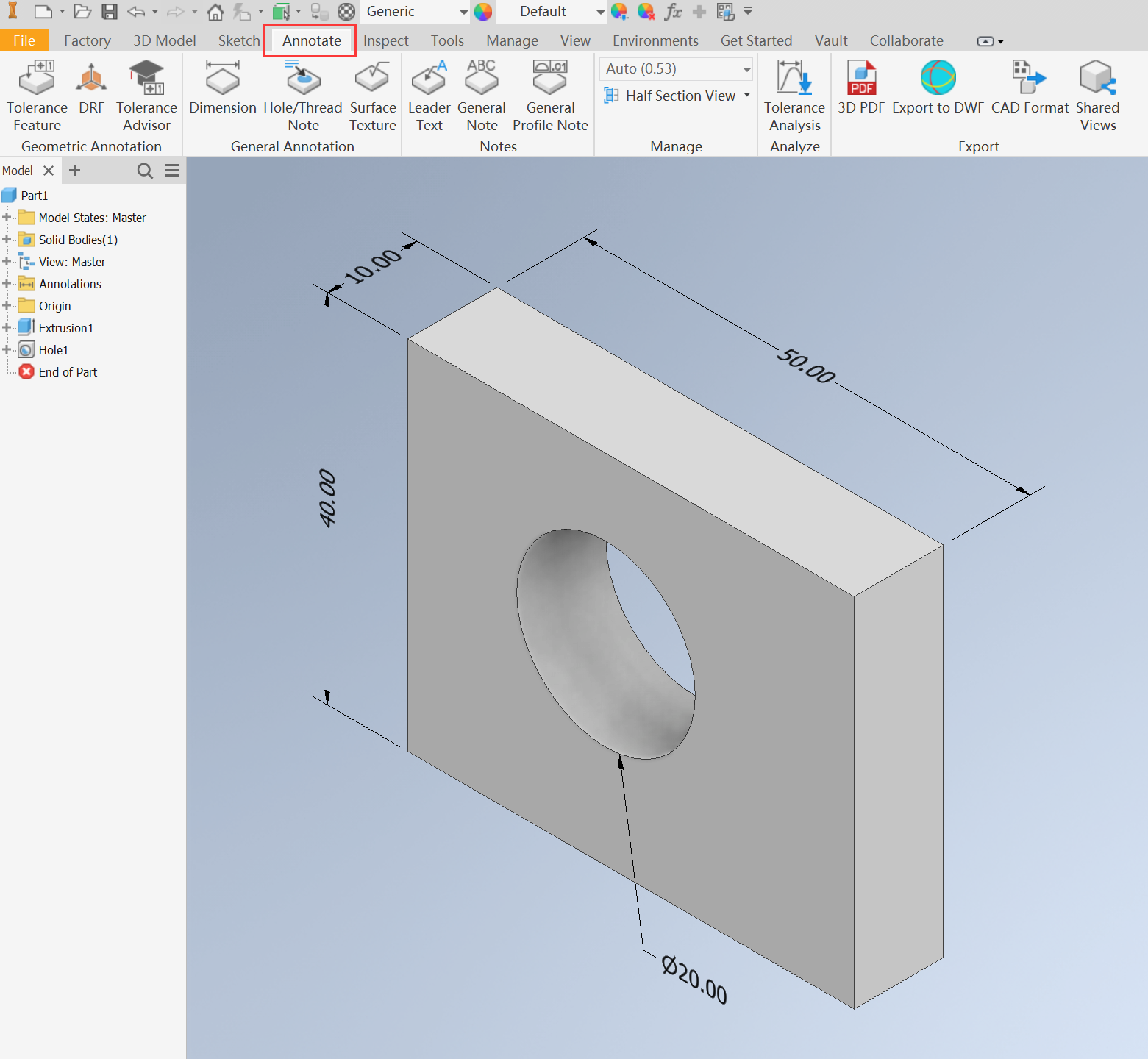 Solved: How to get Dimensions to show on 3d part model - Autodesk Community