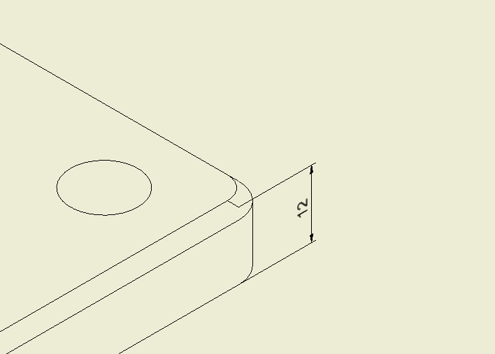 Dimensioning in .idw on isometric with fillet - Autodesk Community