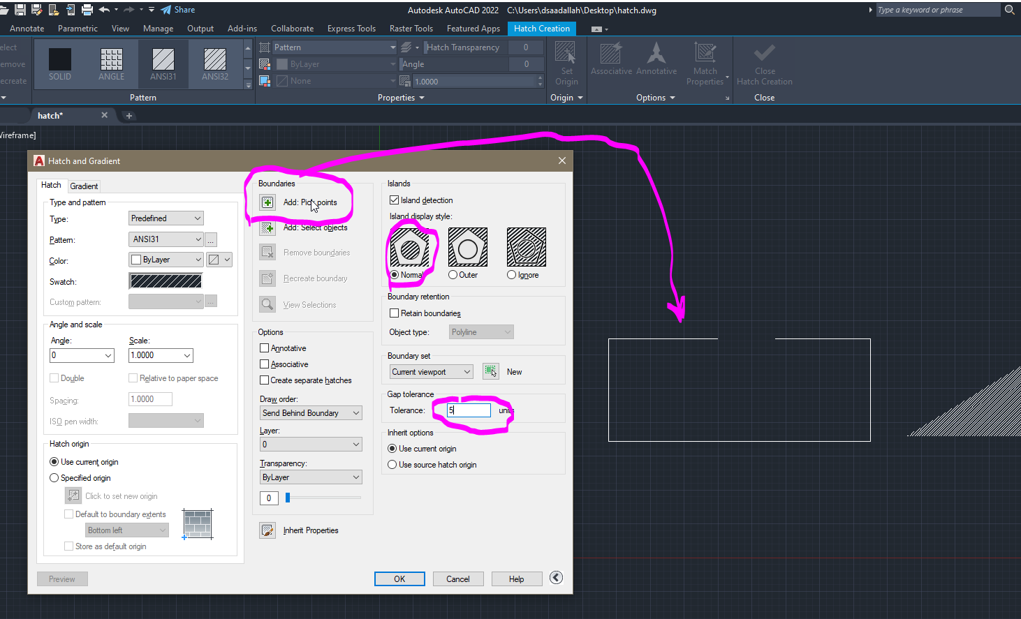 Hatch Gap Tolerance Problem Autodesk Community