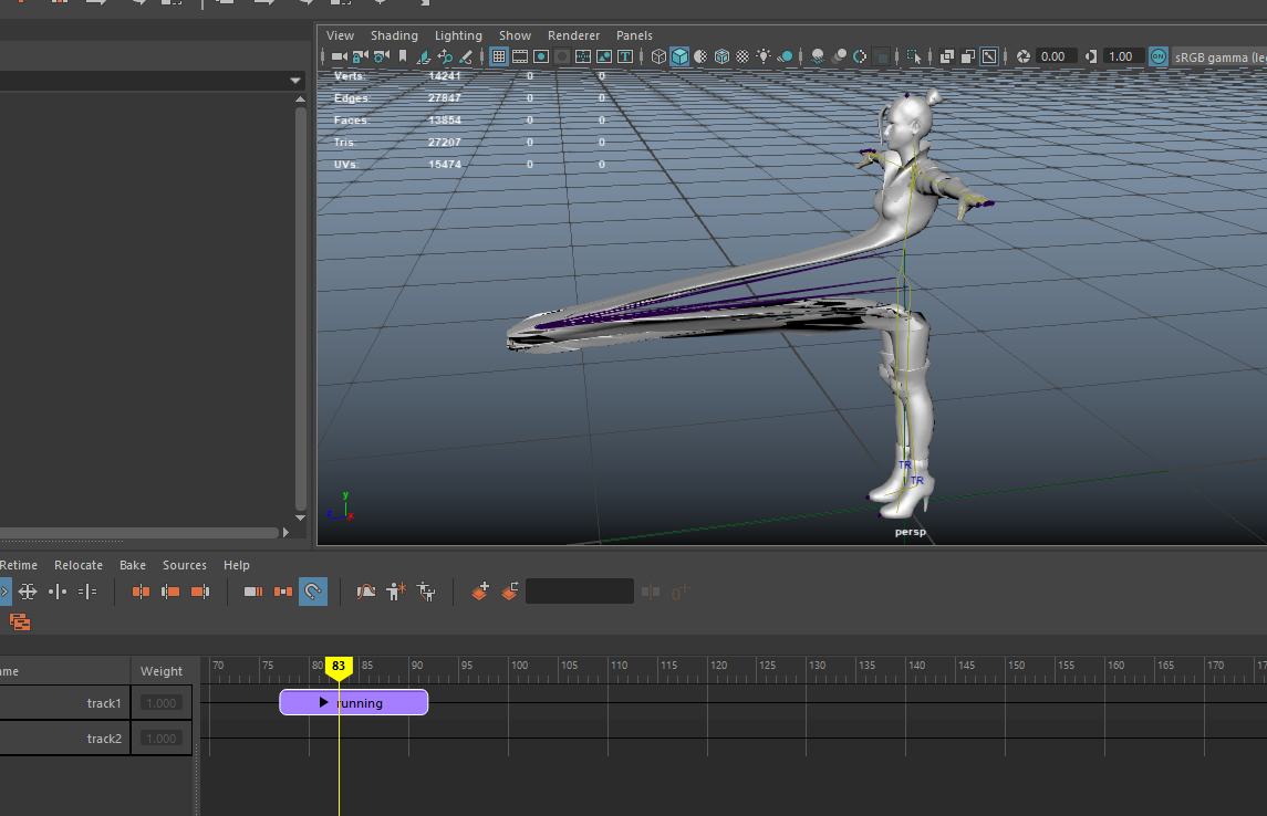 Solved: Mixamo / Trax editor / Time editor / Human Ik... what is the ...