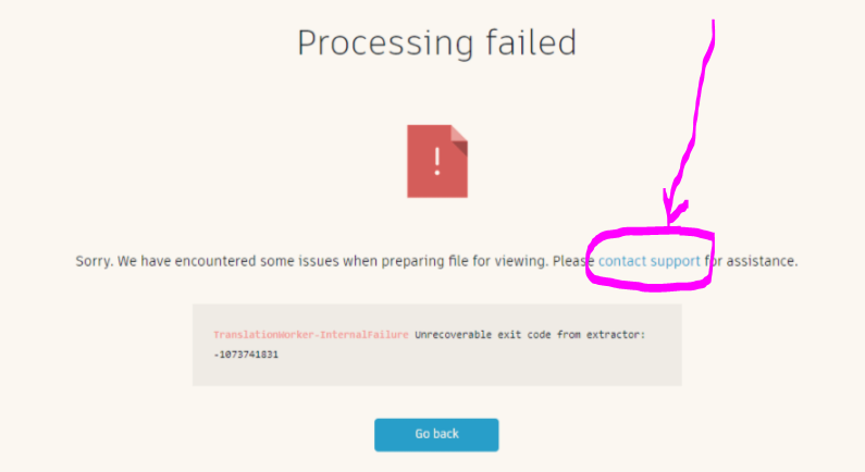 TranslationWorker-InternalFailure Unrecoverable exit code from extractor: -10737 - Autodesk ...