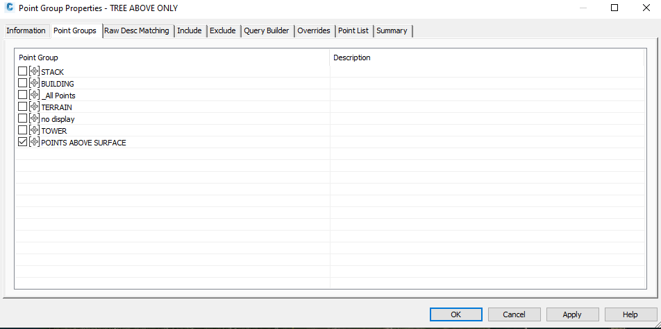 Solved: point group from existing point group with filters - Autodesk Community