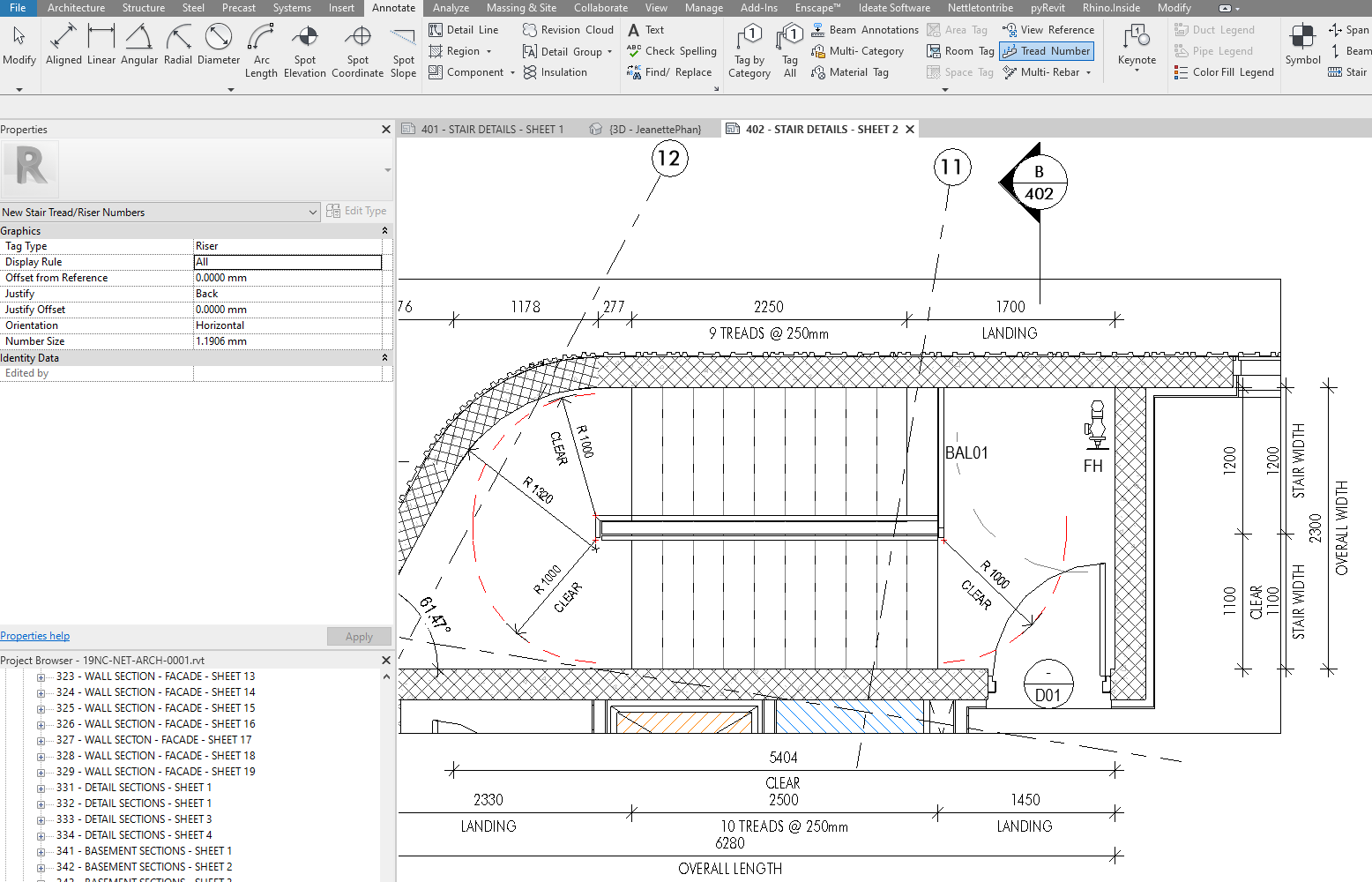 Solved: Why cant I add tread number annotation to stairs in plan view ...