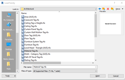 Solved: Materials Tag family - Autodesk Community