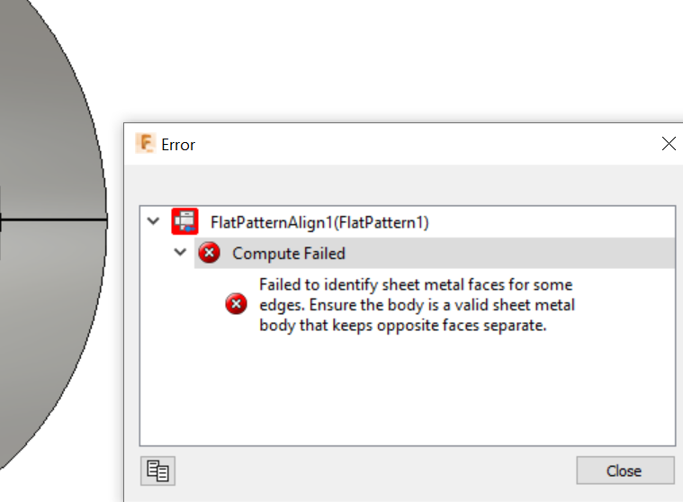 Flat Pattern Error - Autodesk Community