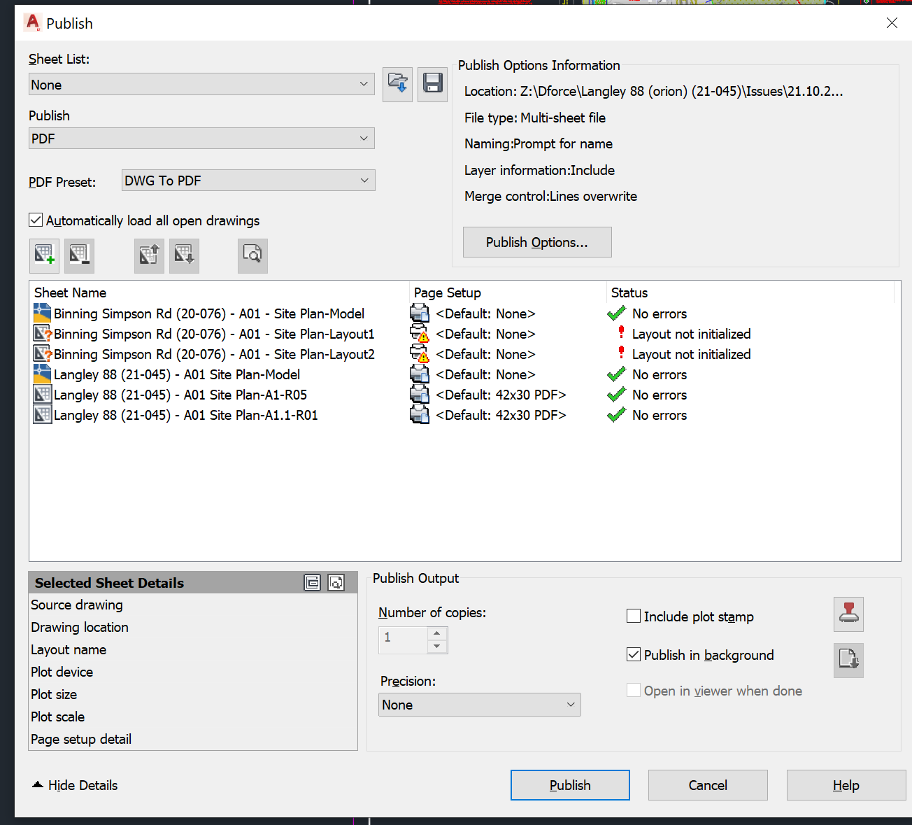Solved: How do I hide model space in the Publish command permanently? -LT 2021 - Autodesk Community