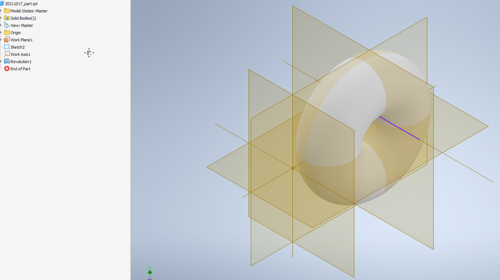 Solved: Can't revolve around axis (sorry for this). - Autodesk Community