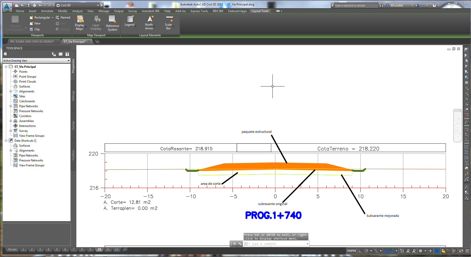 Solucionado: SUPERFICIE INCORRECTA A PARTIR DEL CORRIDOR - Autodesk Community
