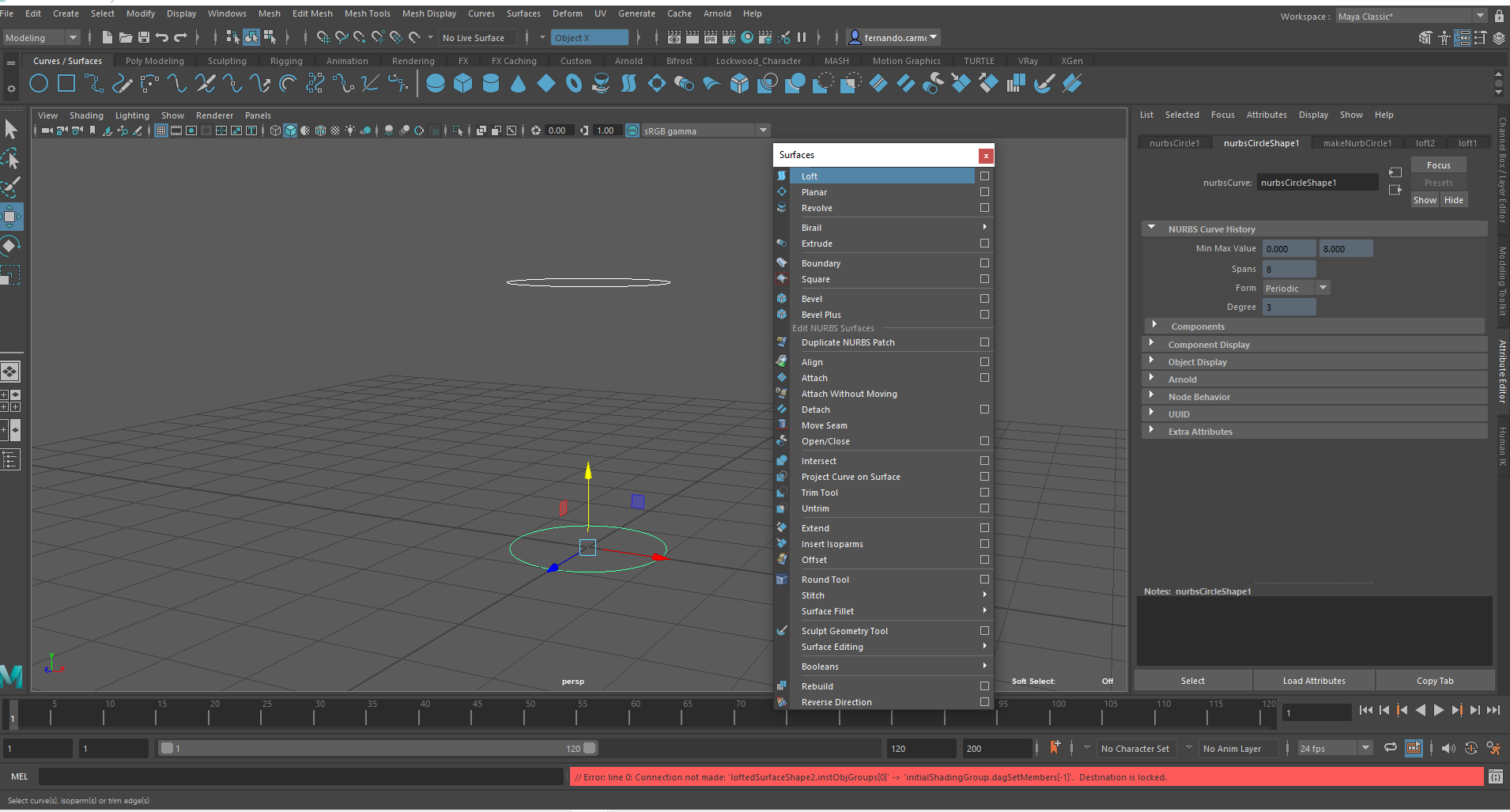 Cant Make A Loft Operation Between Curves Autodesk Community 