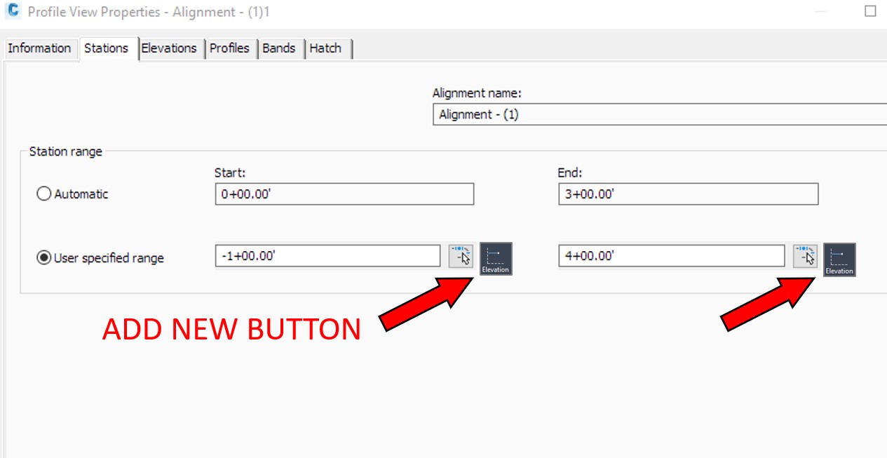 Profile View - Station (& Elevation) by Transparent Command in the Profile View (not alignment ...