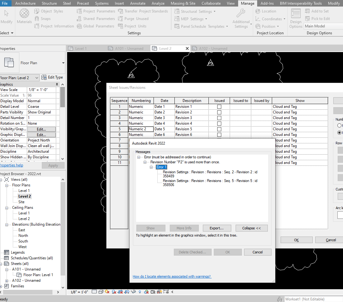 revit warning 'revision number used more than once' - Autodesk Community