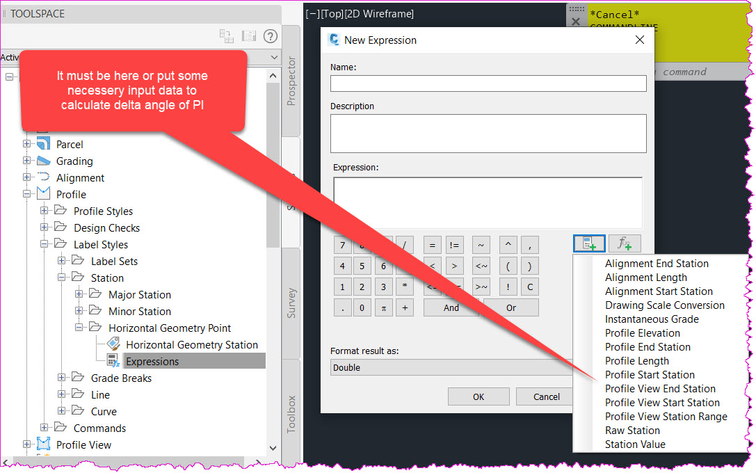 Alignment PI Delta Angle in Profile view - Autodesk Community